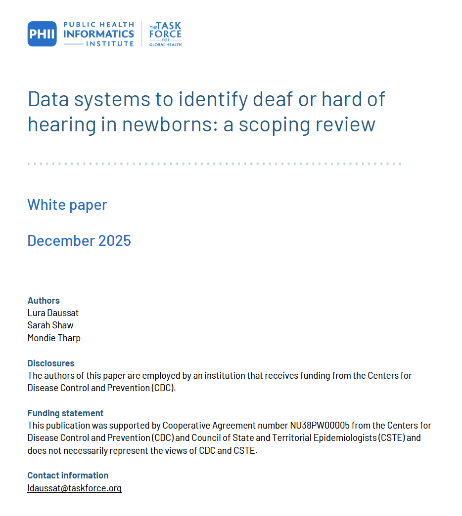 Data systems to identify deaf or hard of hearing in newborns: a scoping ...